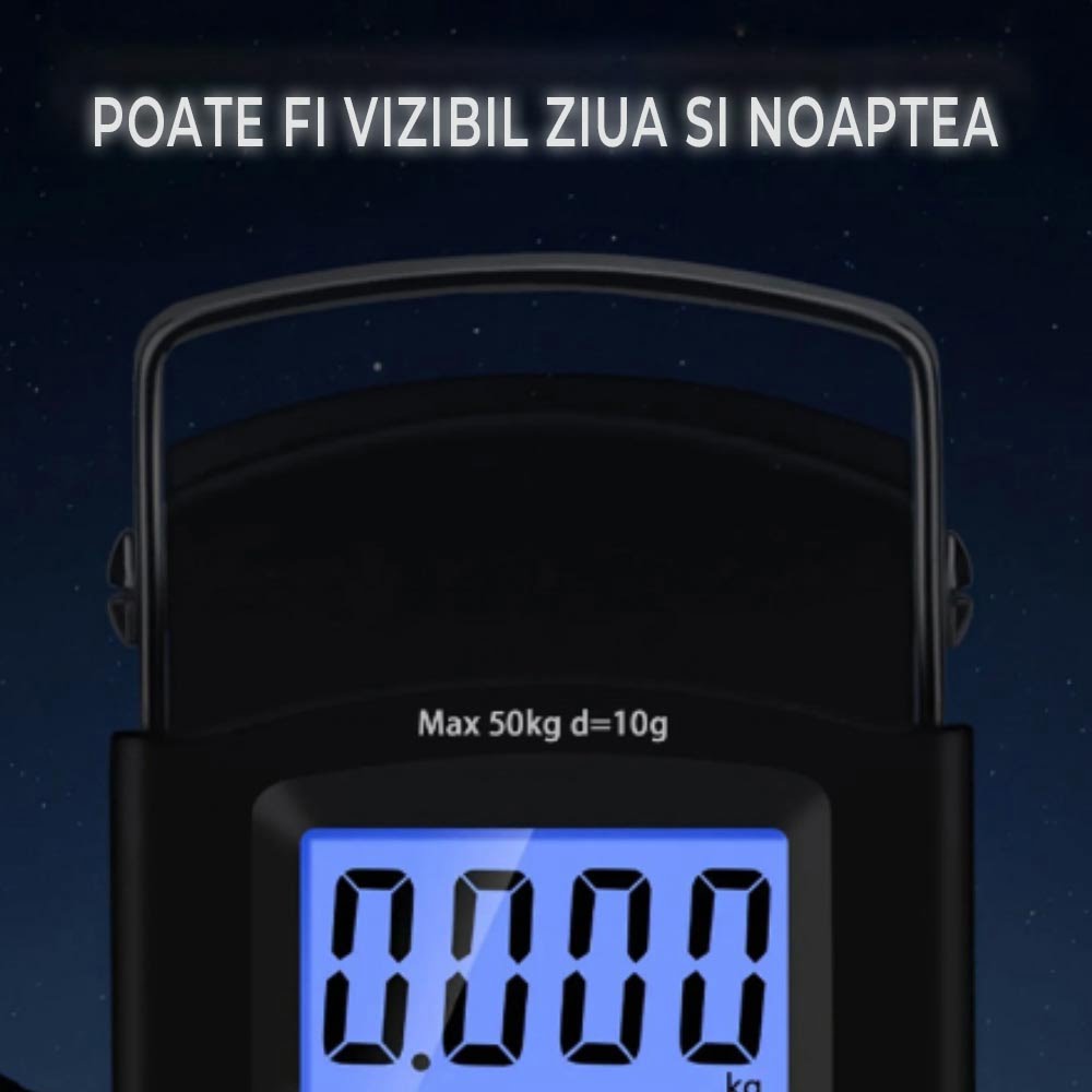 Cantar Electronic Zambitor, Portabil si LCD, Capacitate 50 kg, Precizie ...