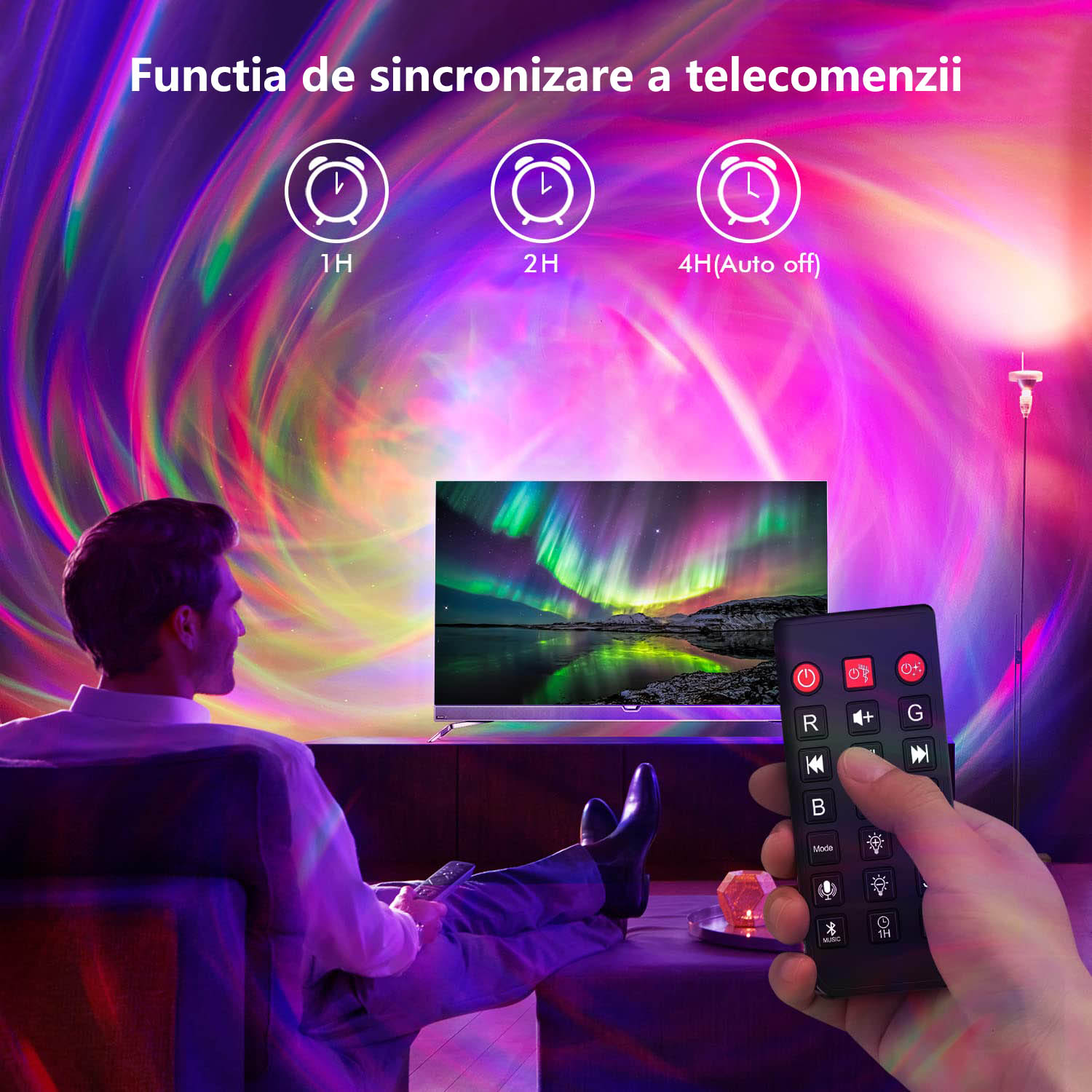 Lumina de noapte, YWX, Acrilic, 17 x 12.5 x 10.8 CM, Cu telecomanda ...