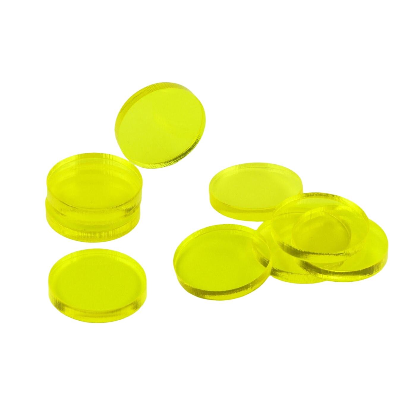 Set 10 jetoane, Crafters, Sticla acrilica, 22x3 mm - eMAG.ro