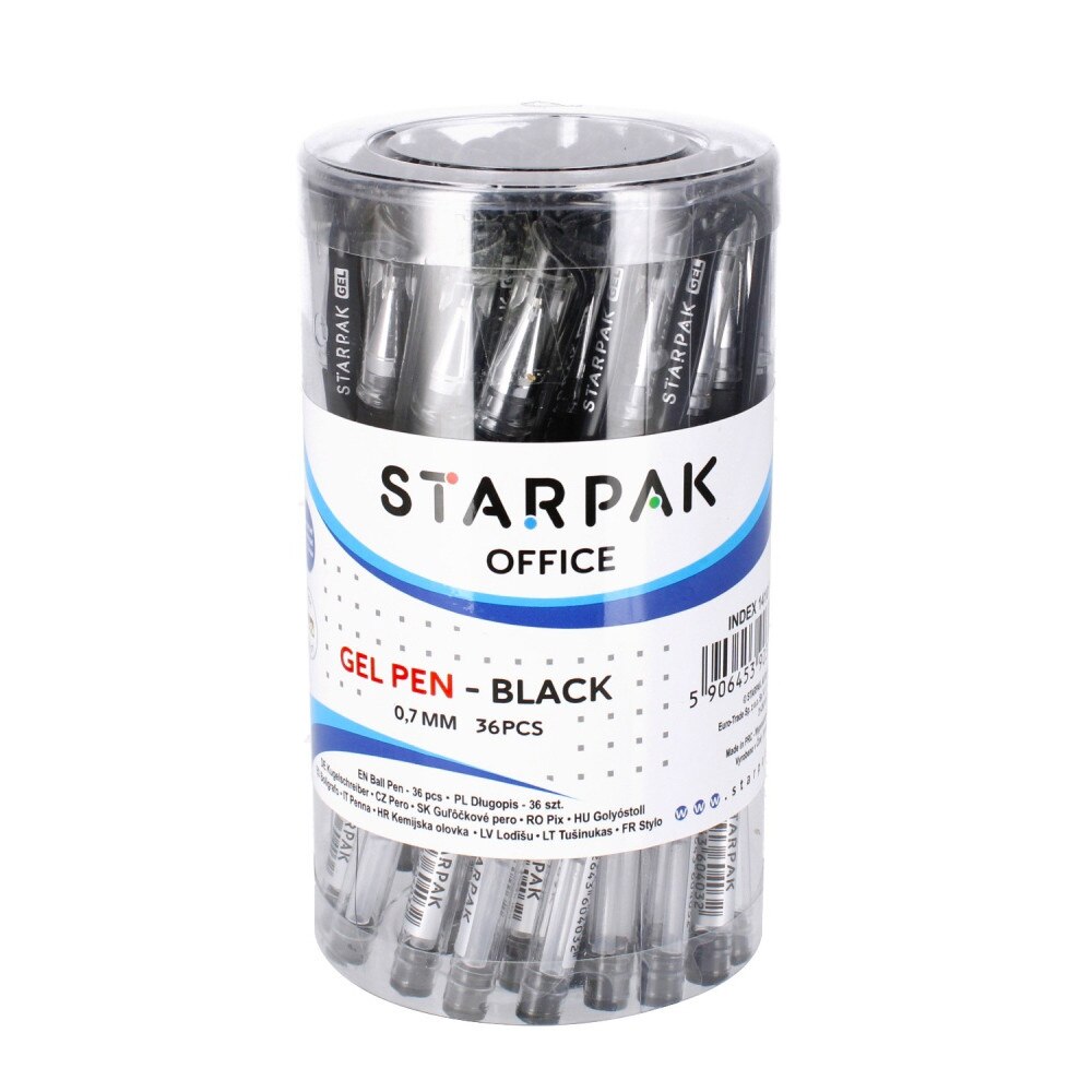Set pixuri cu gel, Starpak, 36buc, Negru - eMAG.ro