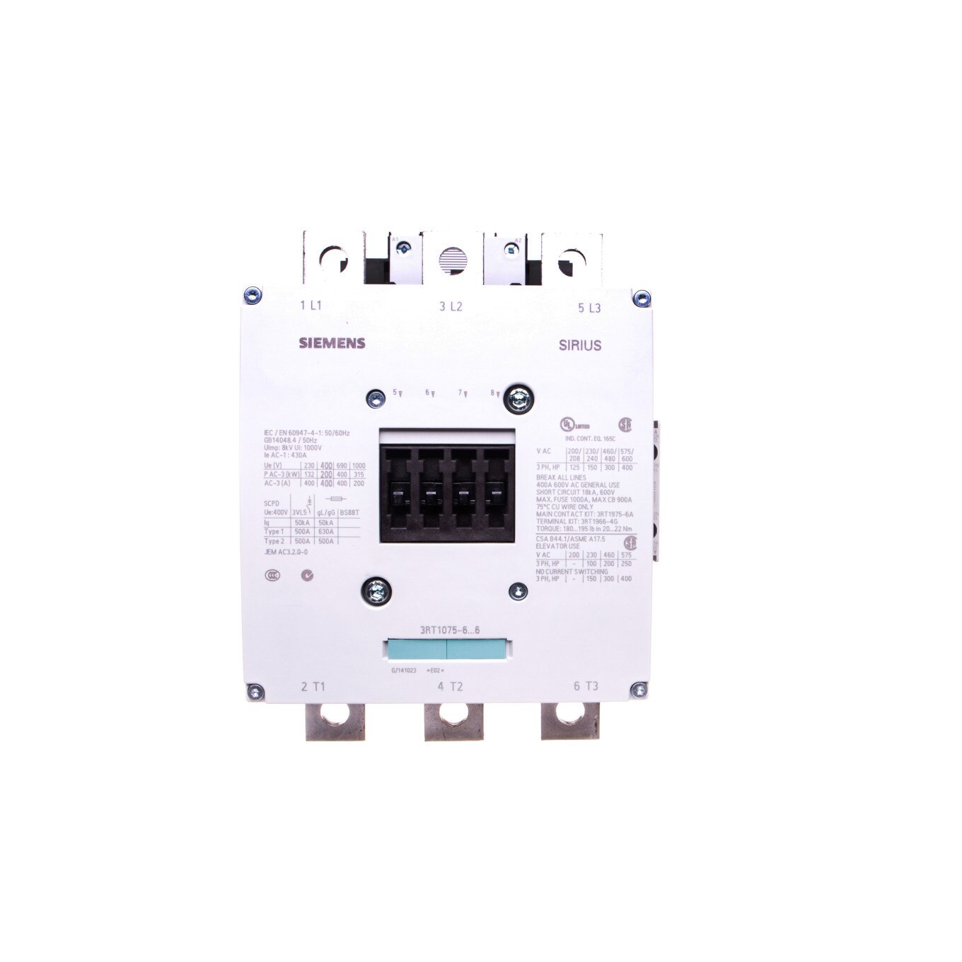 Силов контактор, Siemens, 400A, 3P, 220-240V - eMAG.bg