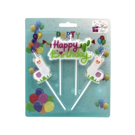 Set 3 lumanari party alpaca - eMAG.ro