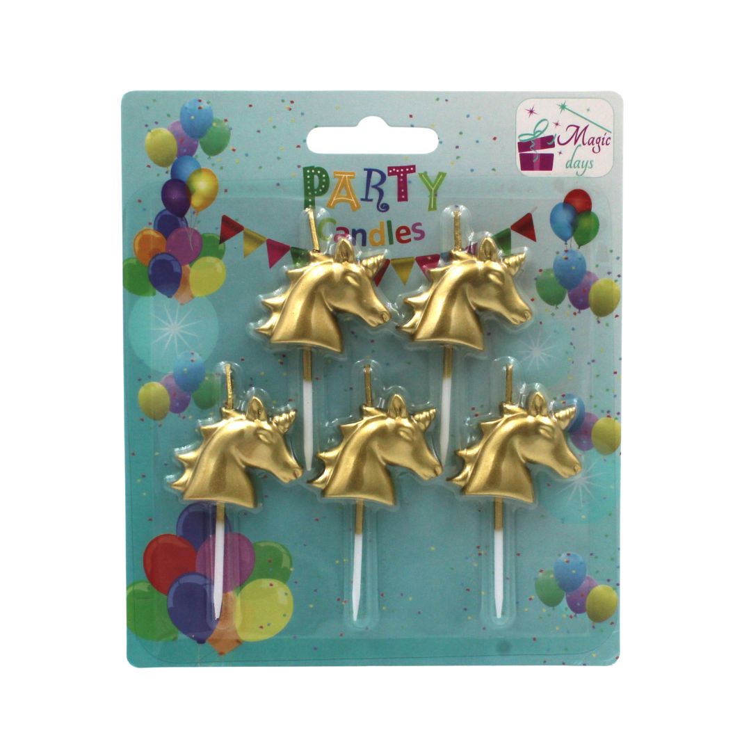 Set 5 lumanari party calut auriu - eMAG.ro