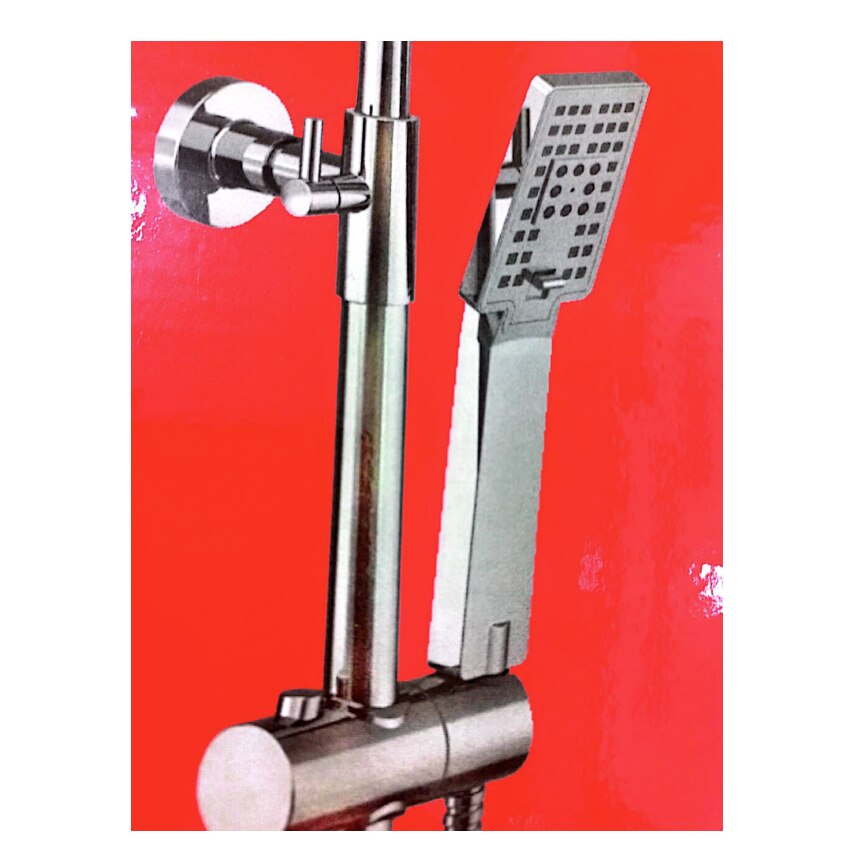 Coloana de dus cu baterie termostatica Avena, fix si mobila, palarie ...