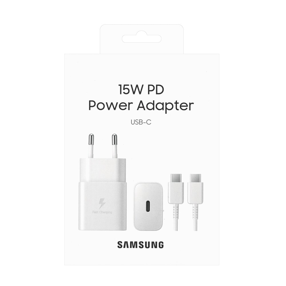 Set incarcator Samsung 15W, cu cablu L310, Alb - eMAG.ro