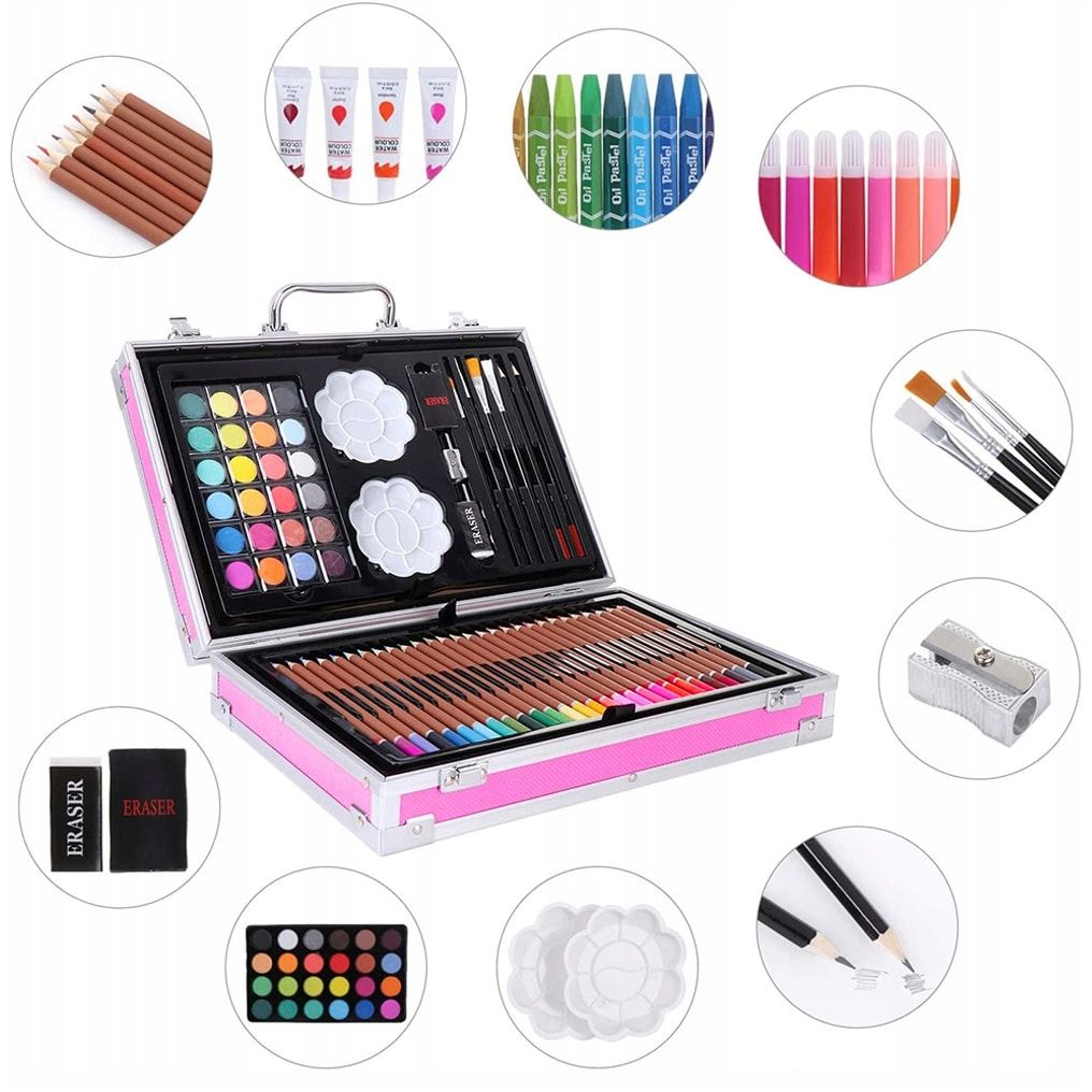 Set 145 piese pentru pictura, pentru copii sau adulti, pixuri de ...