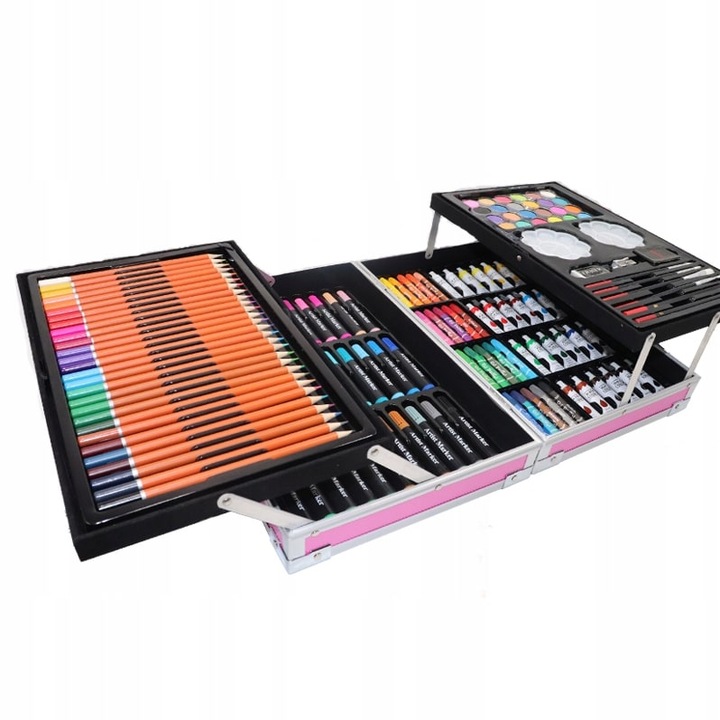 Set 145 piese pentru pictura, pentru copii sau adulti, pixuri de ...