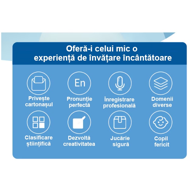 Joc educativ Montessori cu tabla, DDOLI ®, invatare engleza / asociere ...