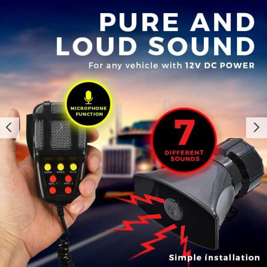 Sirena auto cu megafon si sunete diferite - eMAG.ro