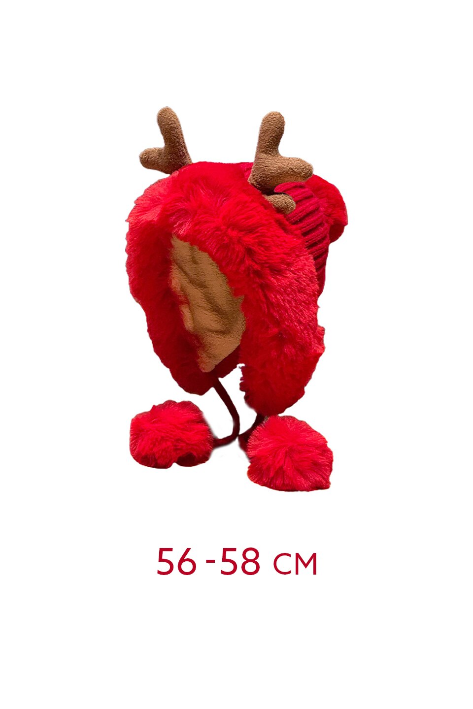 Caciula dama, accesorizata cu cornite de ren, decupaj la spate pentru ...