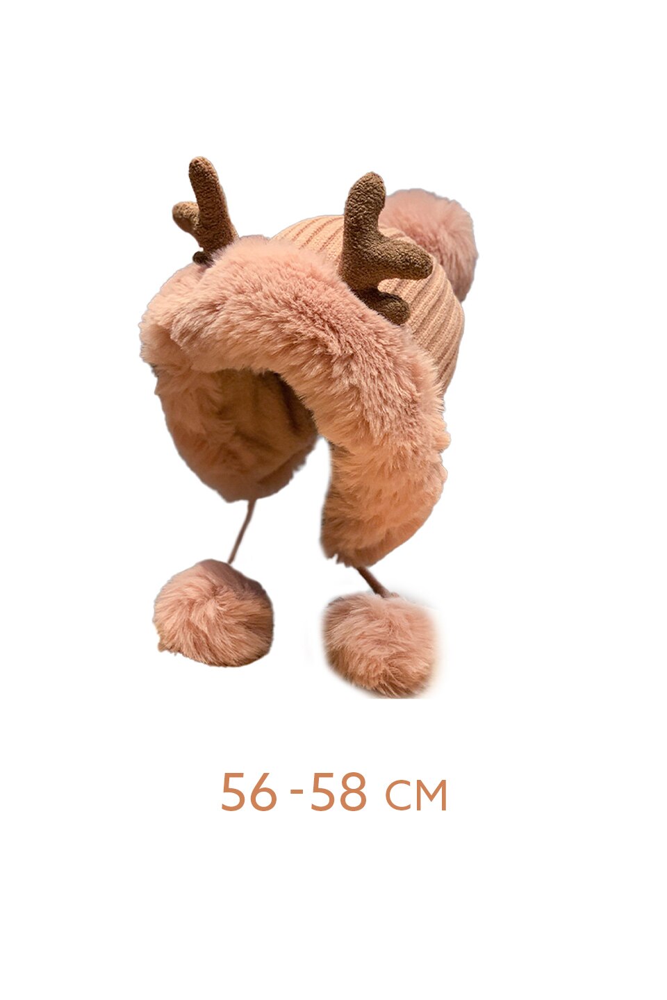 Caciula dama, accesorizata cu cornite de ren, decupaj la spate pentru ...