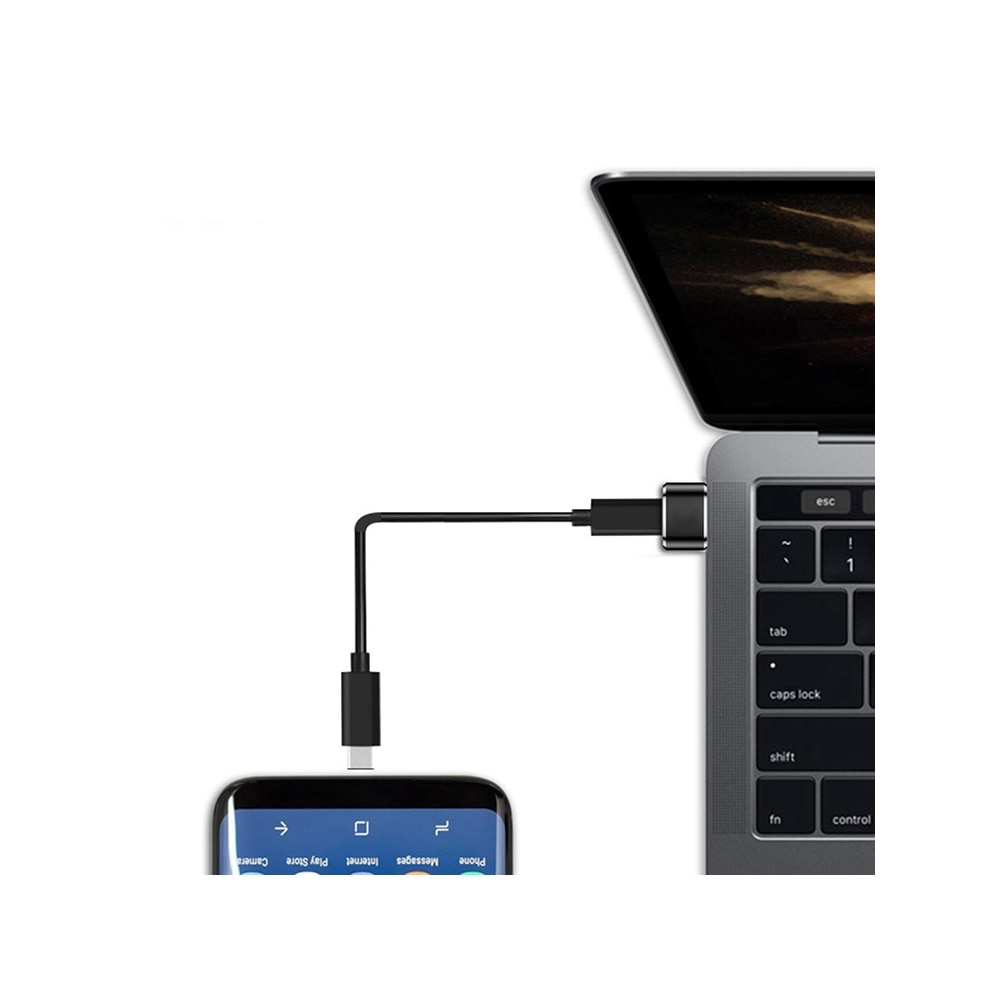 Adaptor OTG USB-A la USB-C cu functie transfer de date si incarcare ...