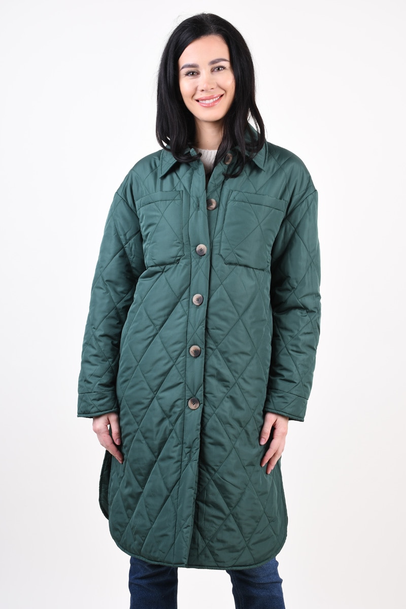 Geaca Lunga Dama, Vila, Verde, 44 - eMAG.ro