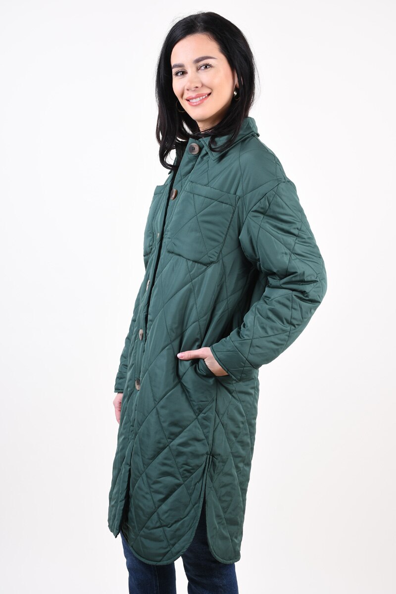 Geaca Lunga Dama, Vila, Verde, 44 - eMAG.ro