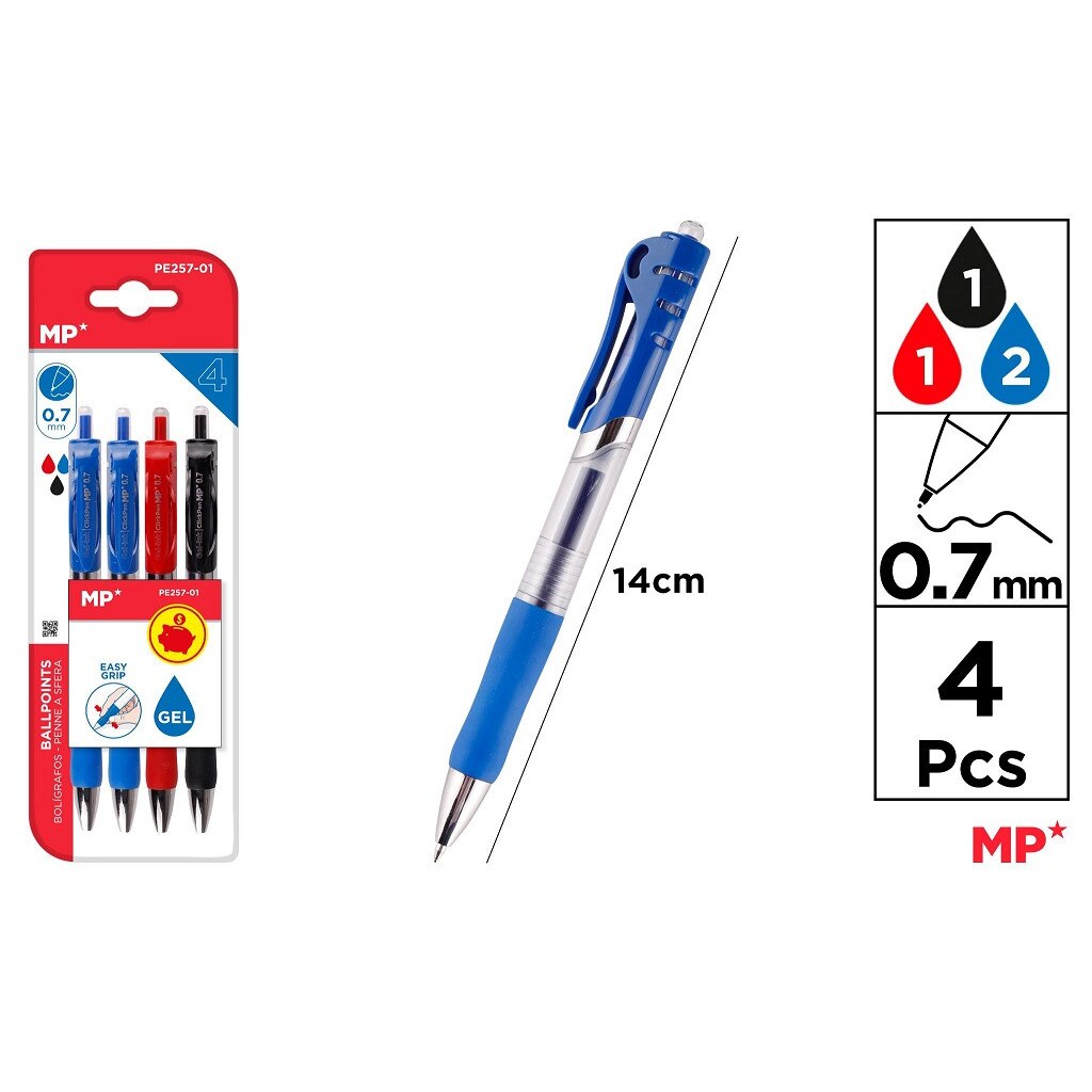 Set 4 pixuri cu gel, 2 albastre, 1 rosu, 1 negru - eMAG.ro