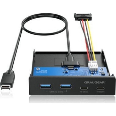 Panou frontal multiplu, Graugear, USB-HUB, USB 3.2, Gen2 Type-C - eMAG.ro
