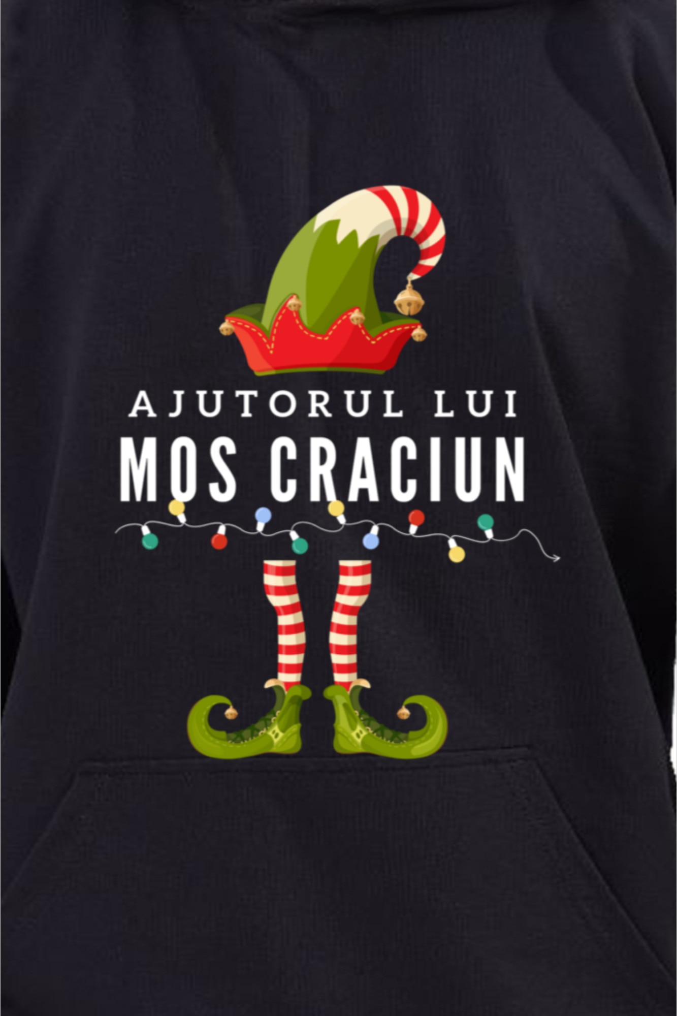 Hanorac pentru barbati personalizat Ajutorul lui mos craciun silueta ...