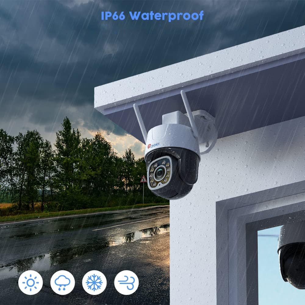 Camera de supraveghere exterior Ctronics 650C, 3G/4G LTE, 4MP, 2K ...