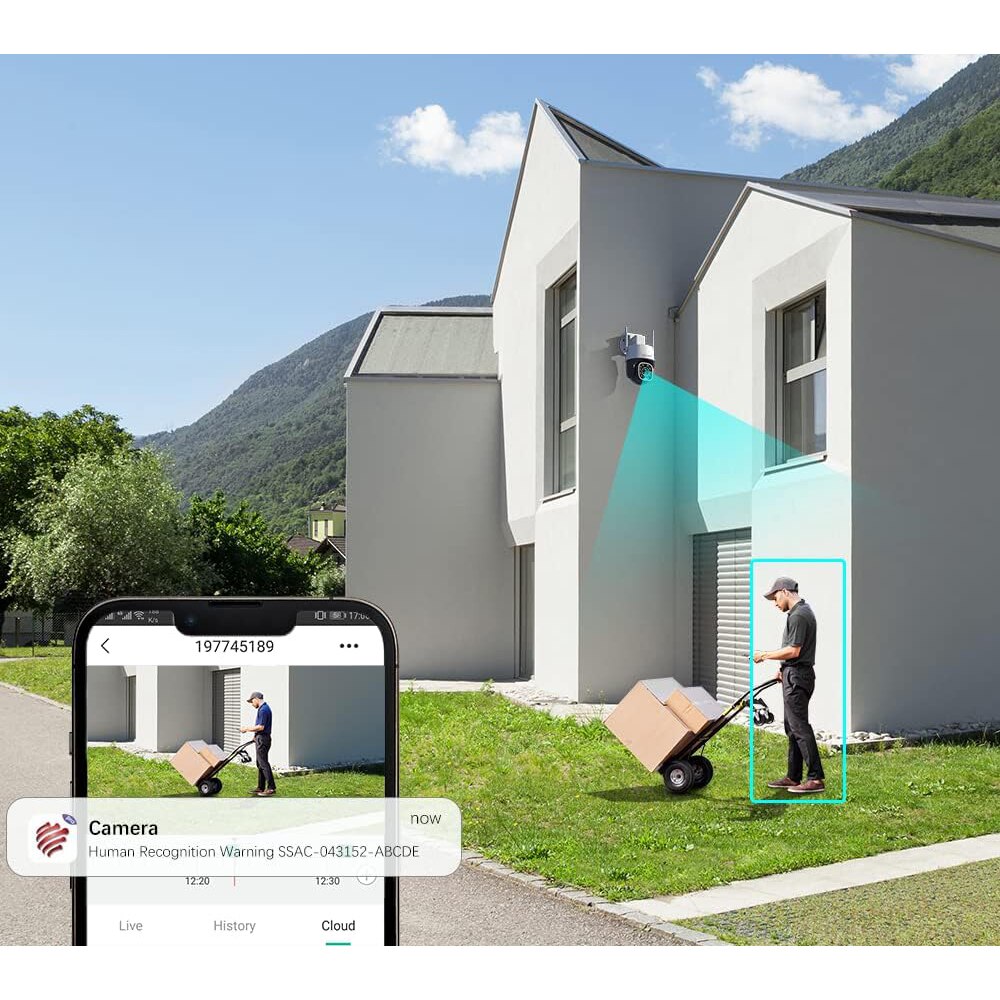 Camera de supraveghere exterior Ctronics 650C, 3G/4G LTE, 4MP, 2K ...