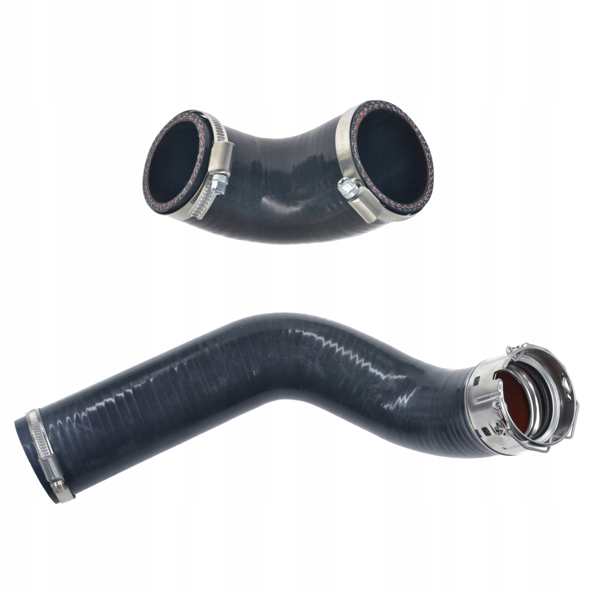 Set 2 x Furtun intercooler, Compatibil cu Renault/Opel/Nissan, Negru ...
