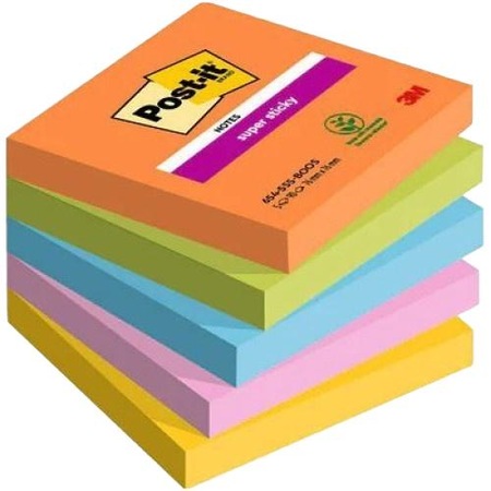 Note adezive, POST-IT-3M, 76x76 mm, Multicolor - eMAG.ro