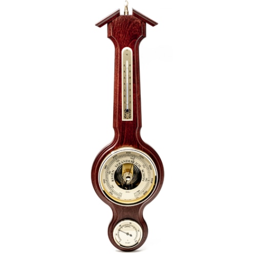 Barometru cu termohigrometru Fischer, Giftdeco, Maro - eMAG.ro