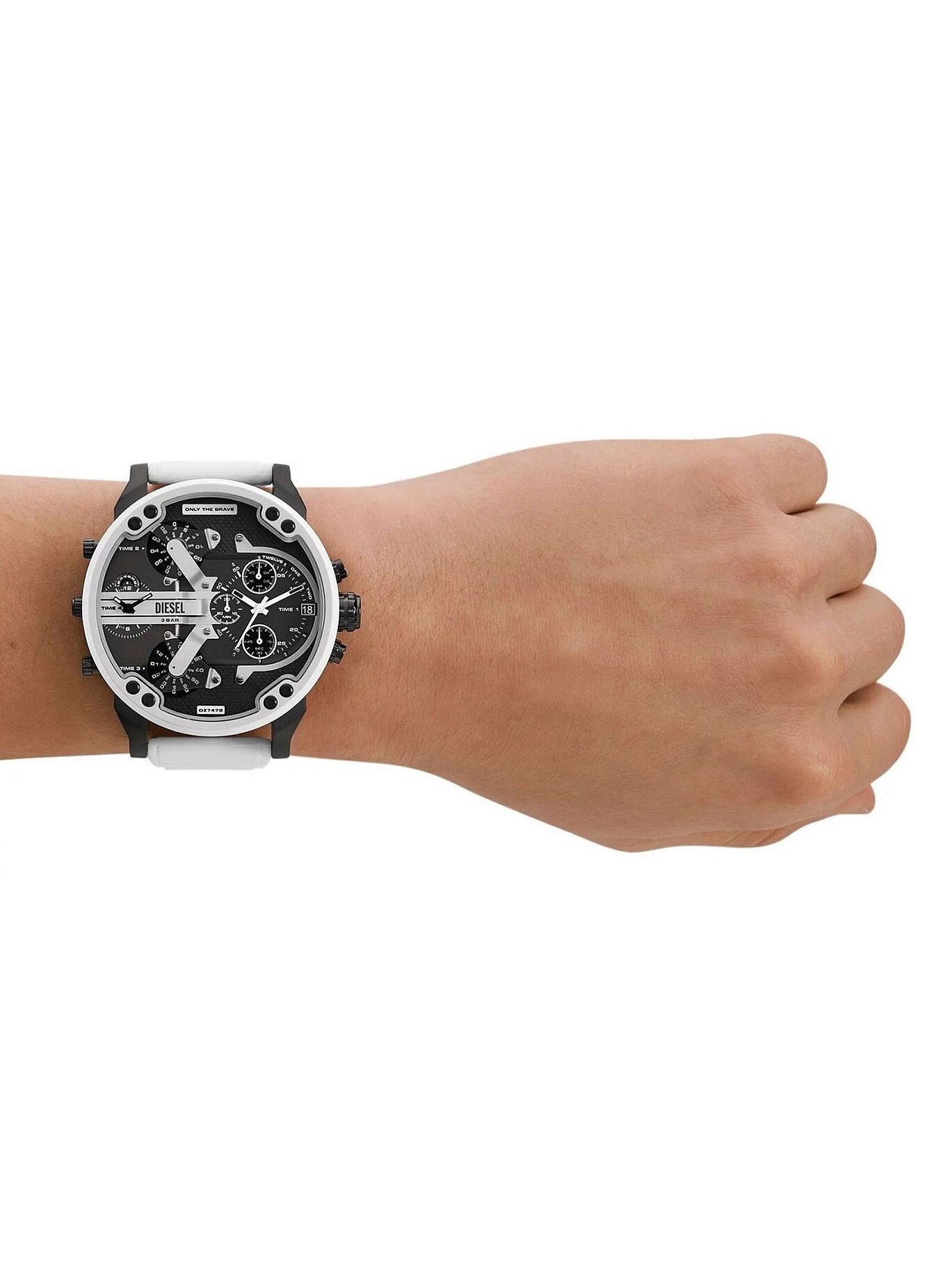 Ceas barbati, Diesel, Inox, Negru/Alb - eMAG.ro