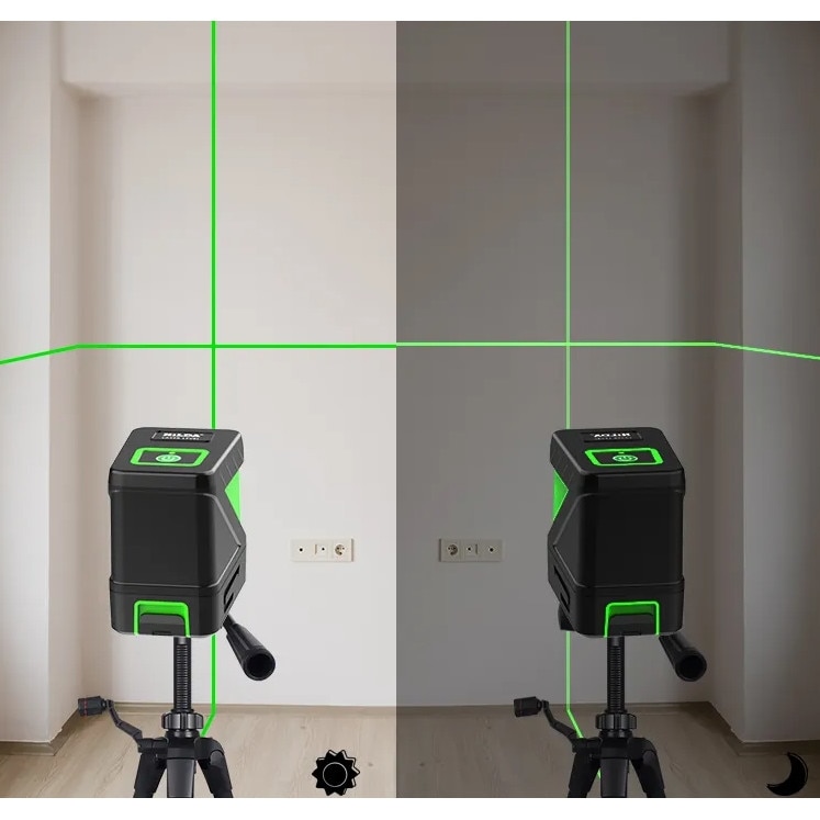Nivela laser, Hilda, Vertical/Orizontal, Negru/Verde - eMAG.ro