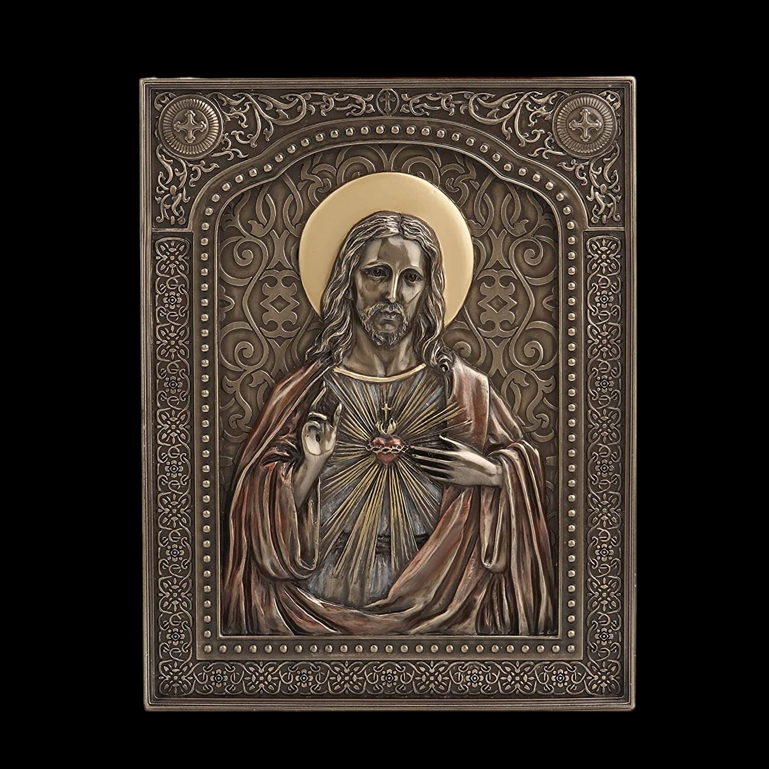 Figurina, Inimii Lui Isus, Rasina Acoperita cu Bronz, 24 cm, WU77831A4 ...