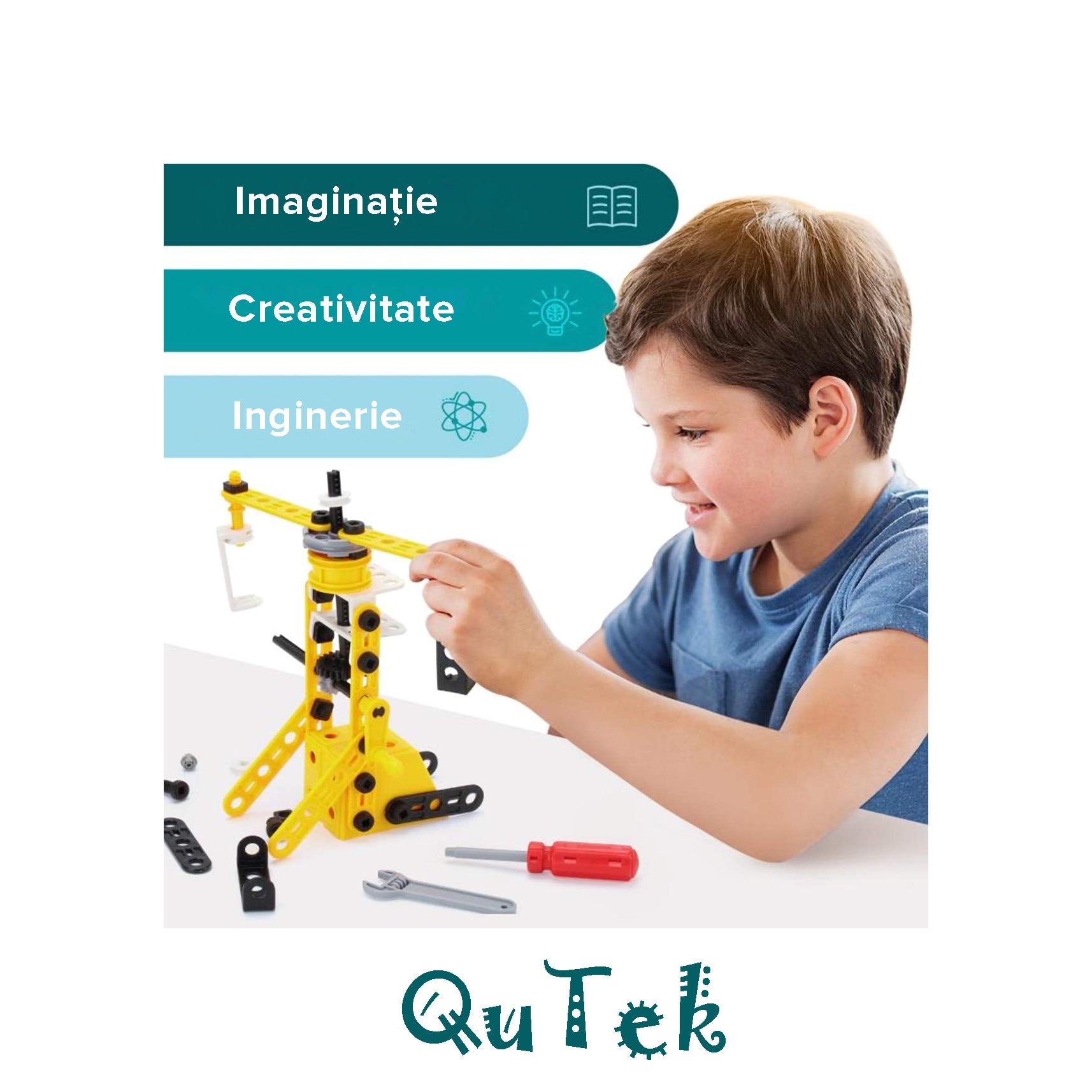 Set educational STEM CREATOR 8 in 1 masini de Jucarie, Vehicule de ...