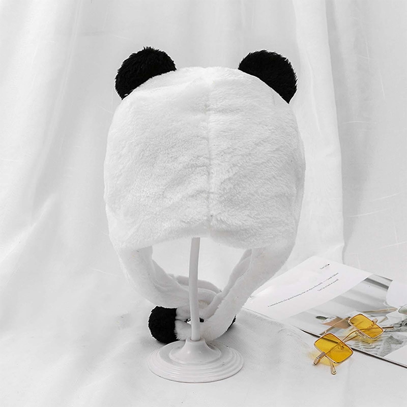 Caciula pentru copii, calduroasa, model ursulet panda hazliu, urechi ...