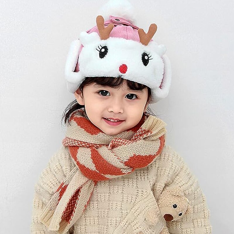 Caciula pentru copii, calduroasa, model cu fata vesela, cu ochisori ...