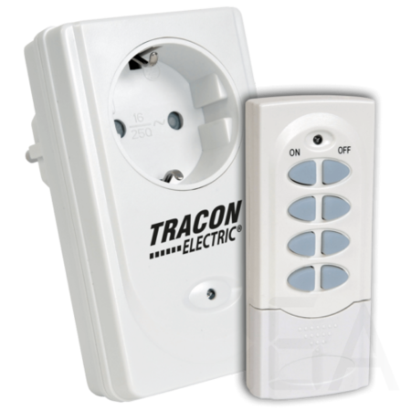 Priza cu telecomanda 230VAC, 50Hz, 3600W, IP20, 433, 92MHz TRACON RCS11 ...