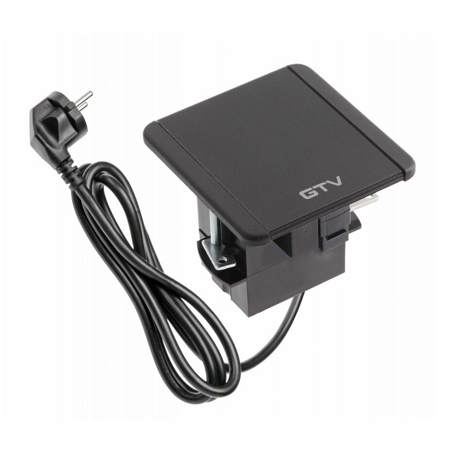 Priza incorporabila Flip cu 1 priza Schuko, 1 port HDMI, 1 port RJ45 si ...