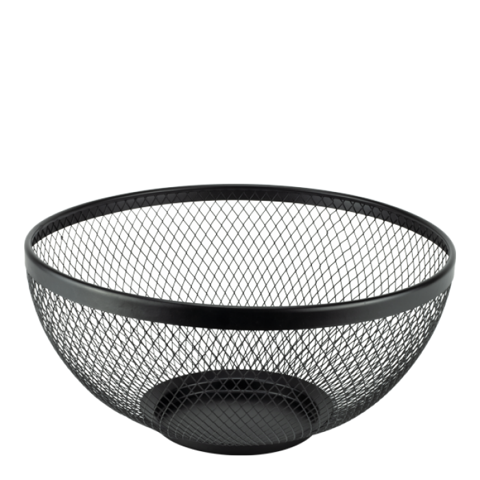 Fructiera rotunda neagra CULINARO WICKED, D26xh13cm, plasa metal - eMAG.ro