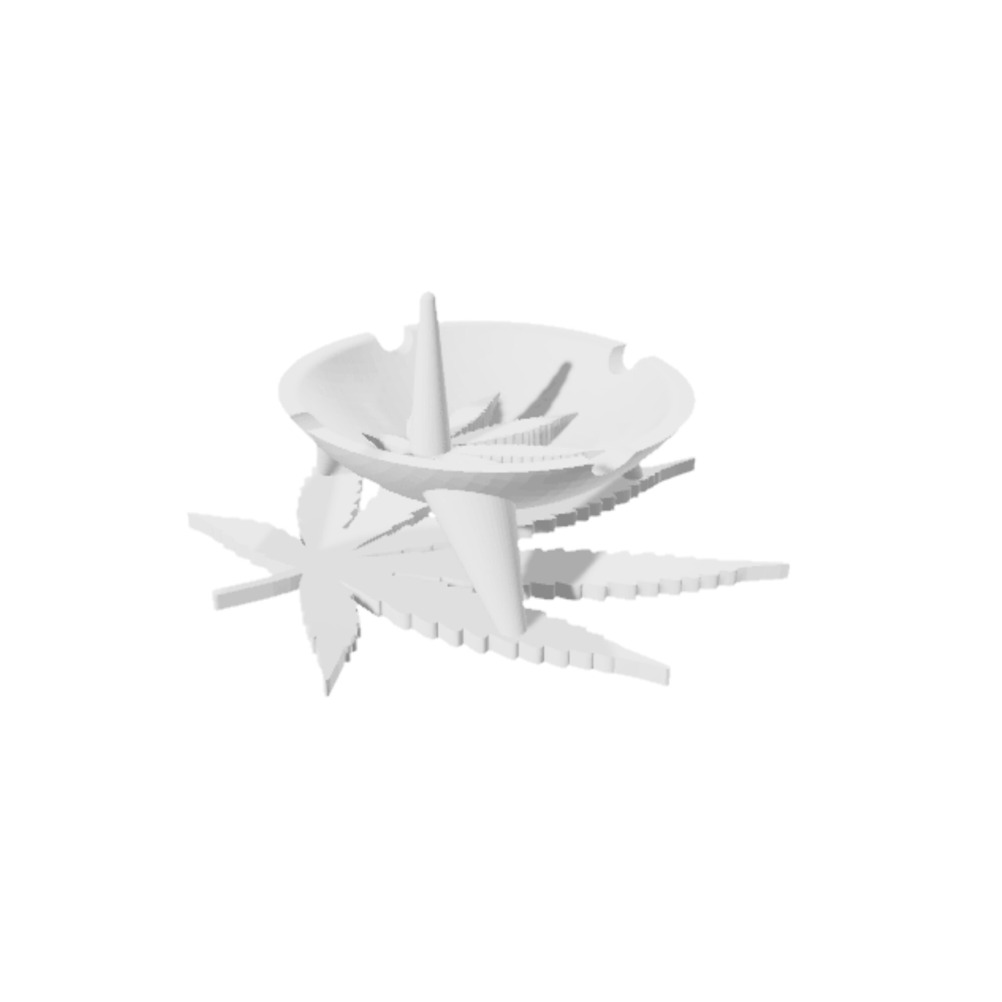 Scrumiera cu dimensiunile de 11, 3 x 10, 8 x 4, 9 cm model Frunza, alb ...