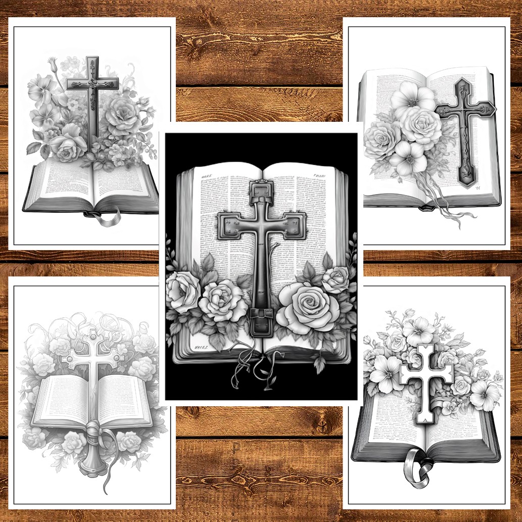 Carte de colorat, 50 de ilustratii, Cruci - Volumul II, 106 pagini ...