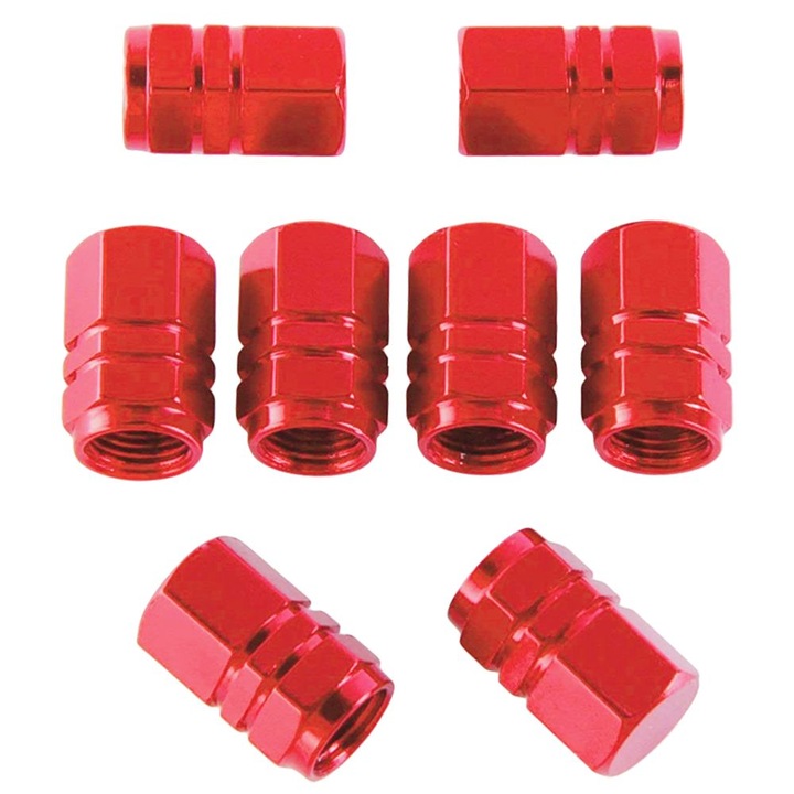 Set 8 capace de supape auto din aluminiu, Yefound®, hexagonale, 9*16mm ...