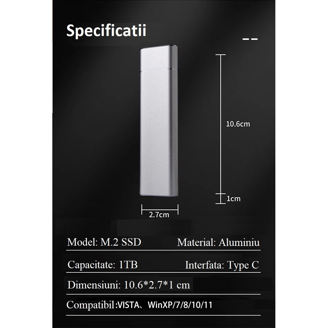 SSD extern portabil IMALDI, 8TB, argintiu - eMAG.ro