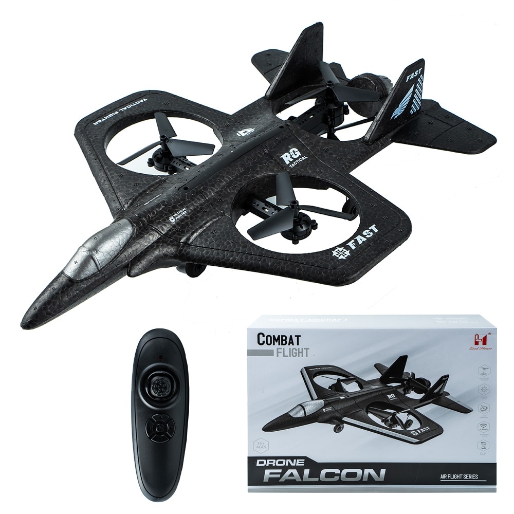 Avion cu telecomanda, plutire automata, lumini led, acumulator, rotire ...