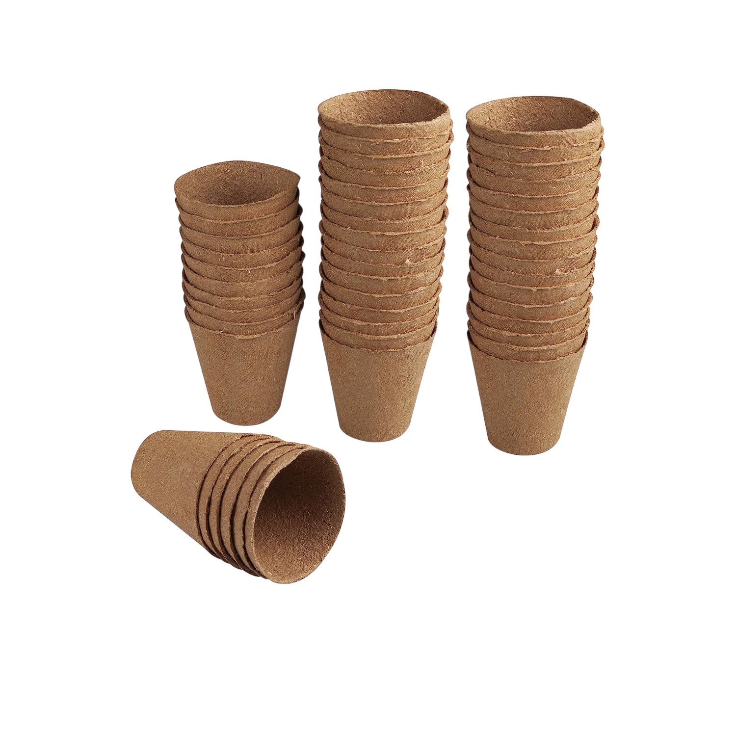 Set 10 ghivece pentru rasaduri, Celuloza, Turba, 10 x 10 cm - eMAG.ro