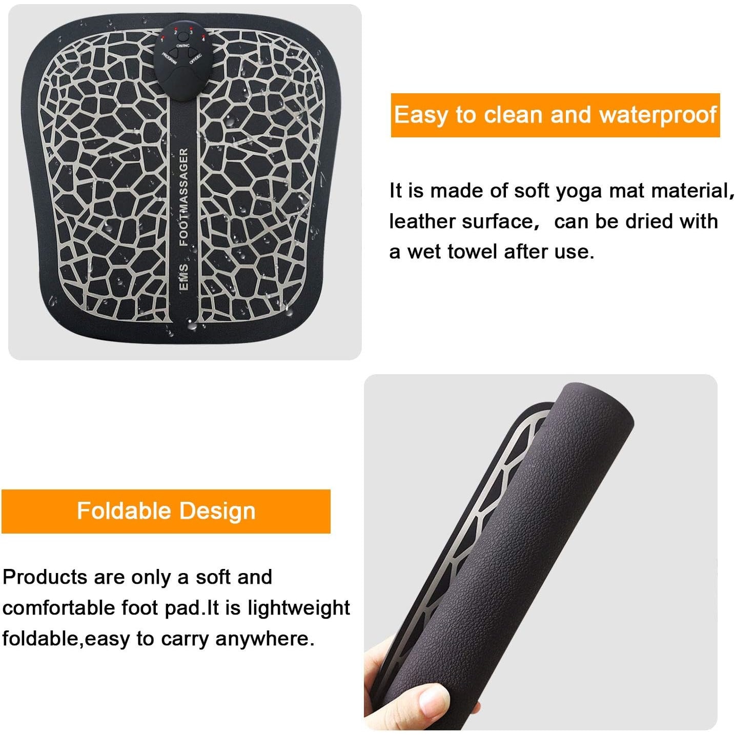Aparat masaj, EMS, Talpi/picioare, Negru - eMAG.ro