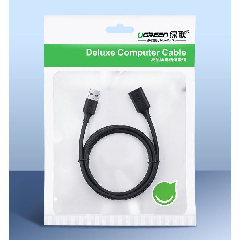 Cablu prelungitor USB 3.0 UGREEN US129, 5 m, Negru - eMAG.ro