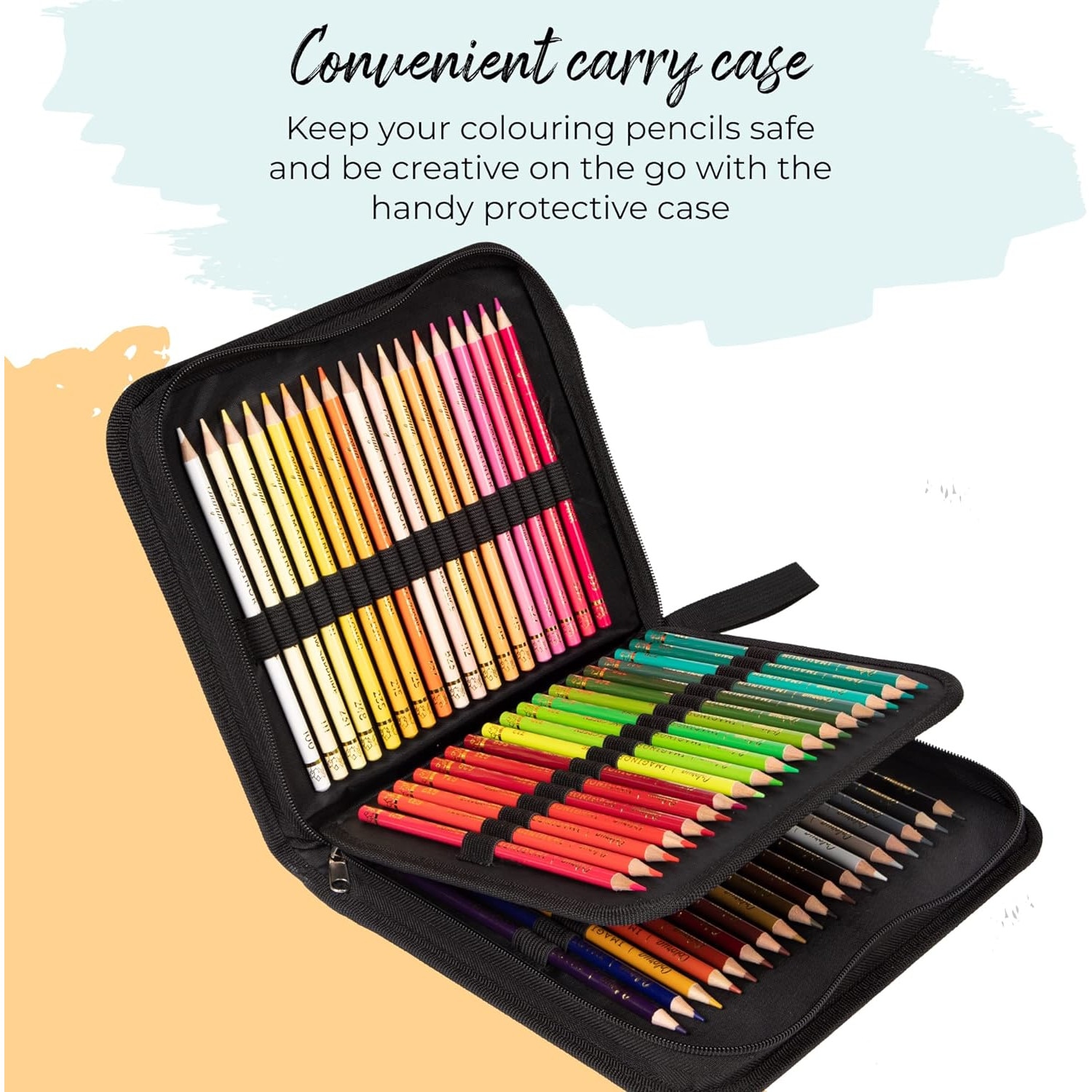 Set 72 creioane colorate Colorya, premium, cu nucleu moale, cu geanta ...