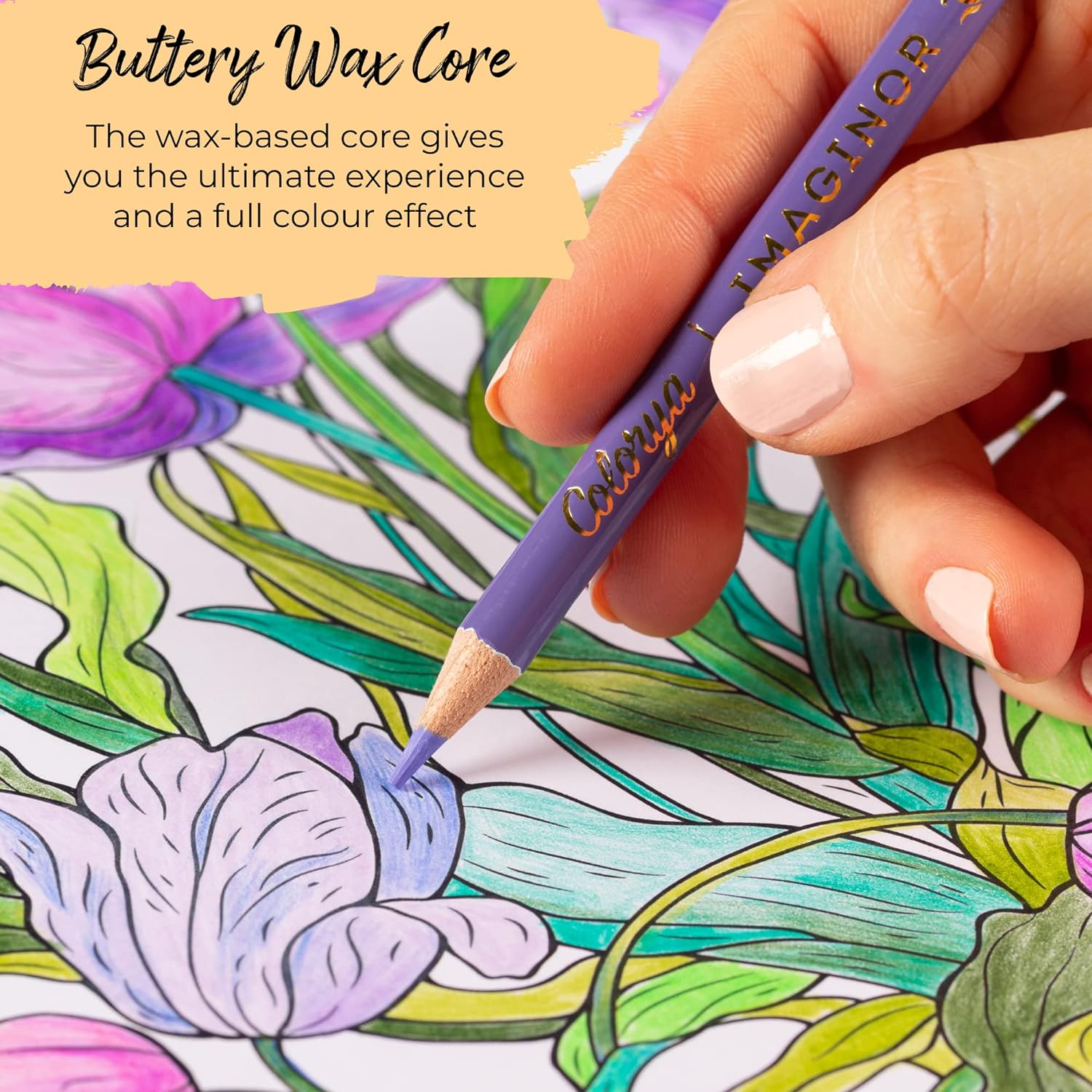 Set 72 creioane colorate Colorya, premium, cu nucleu moale, cu geanta ...