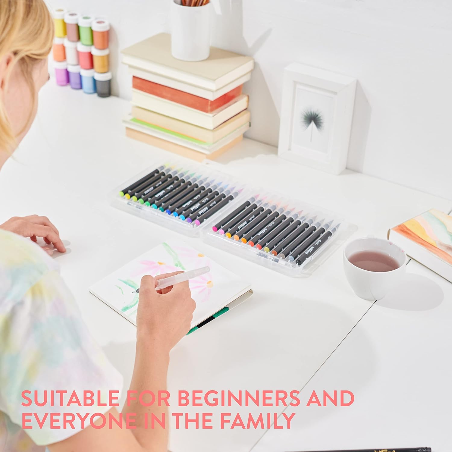 Set 51 piese Intrend 24 creioane tip carioca cu varf Flexibil tip ...