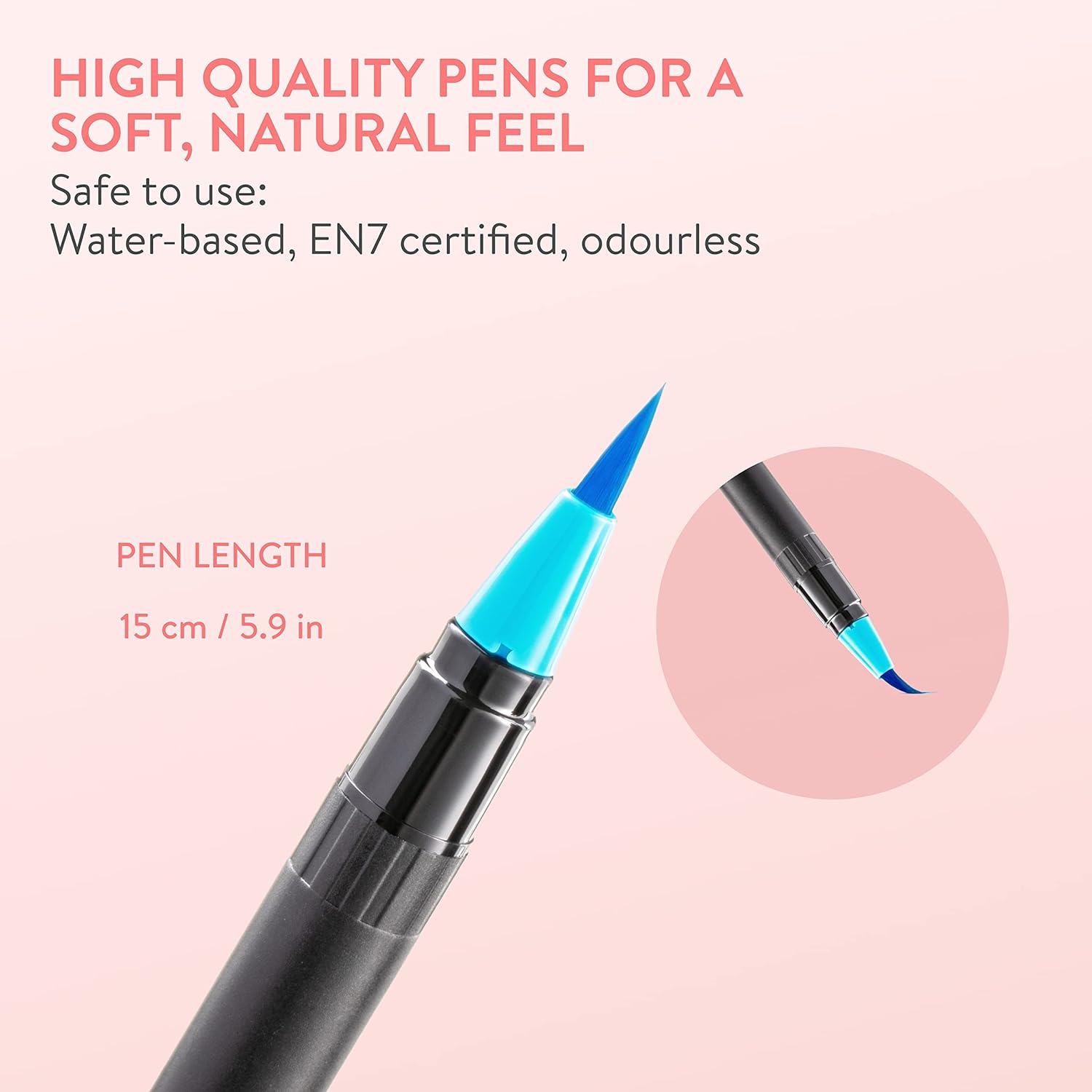 Set 51 piese Intrend 24 creioane tip carioca cu varf Flexibil tip ...