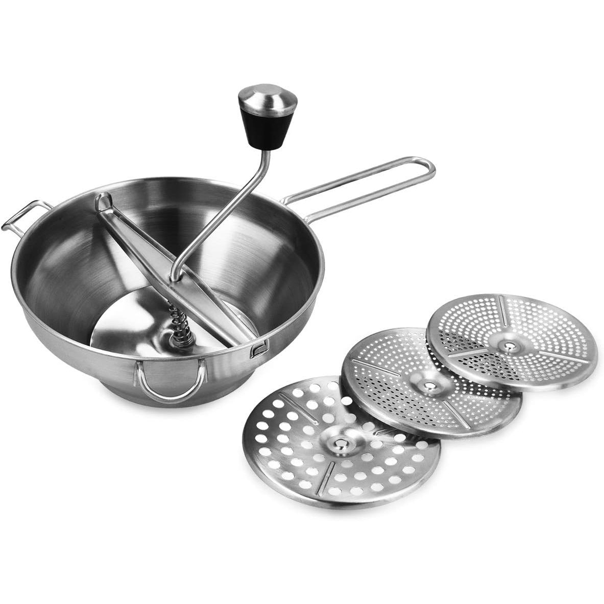 Presa pentru piure de legume si fructe, din otel inoxidabil, 19 cm, 3 ...