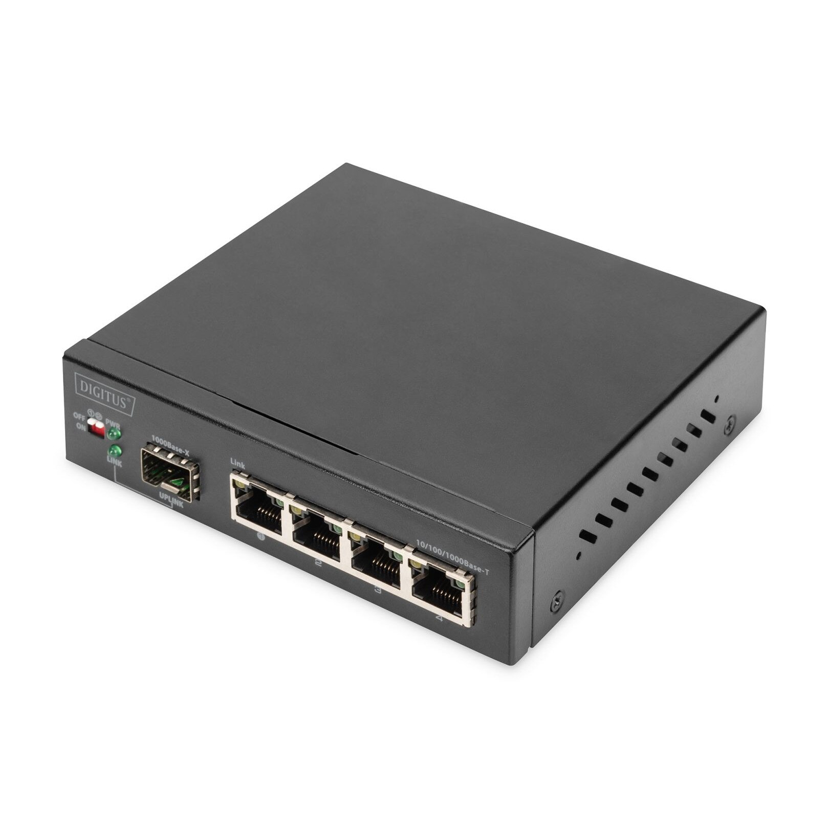 Switch Gigabit, Digitus, 4 porturi, Negru - eMAG.ro
