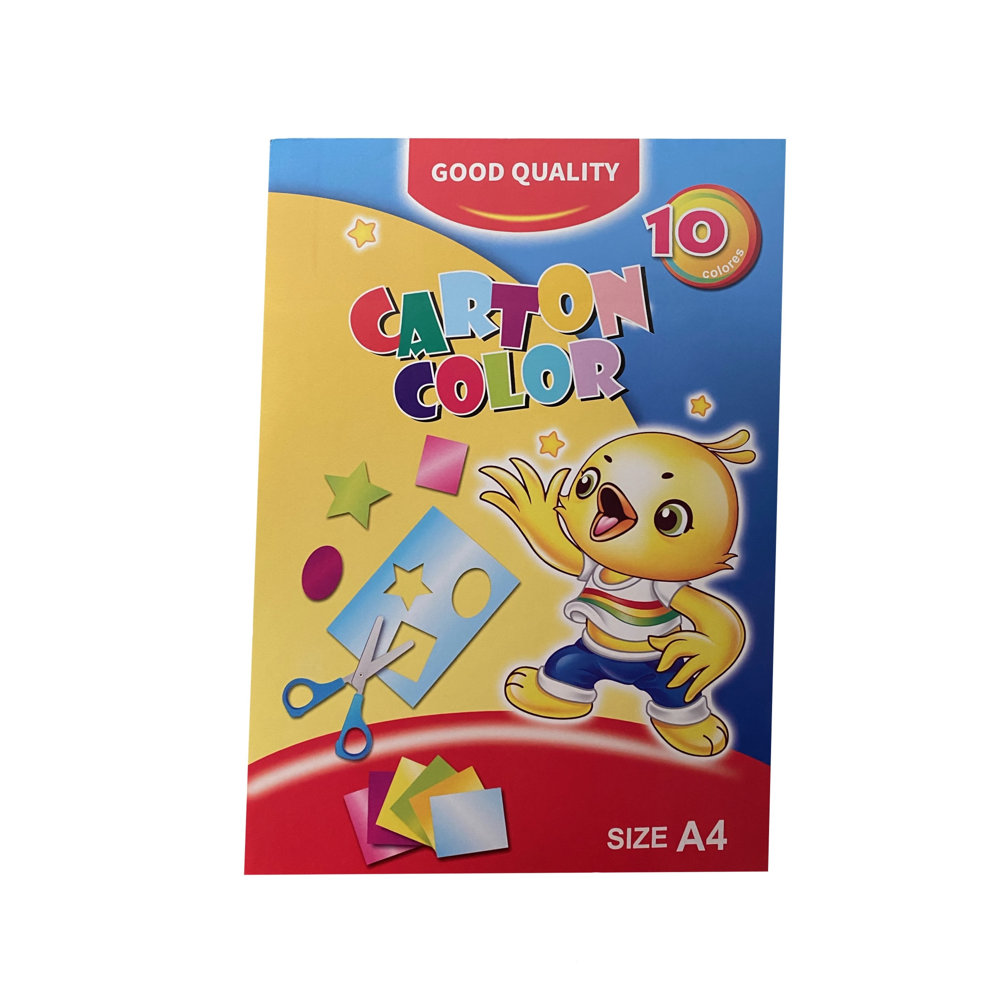 Carton colorat A4, set cu 10 foi - 10 culori, 250g/mp - eMAG.ro